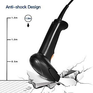 NYEAR 2D&1D&QR USB Barcode Scanner with Stand,Screen and Printed USB Barcode Scanner 2D Automatic Barcode Reader Handhold CMOS Image Barcode Scanner for Tablets,Computers POS, Cashier (2D Wired)