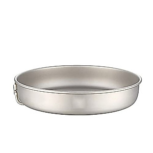 TWDYC Titanium Folding Frying Pan Ultralight Cooking Pot Portable Outdoor Camping BBQ Cookware Pot Tableware Cutlery