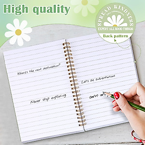 Cholemy 4 Pack Pink Green Notebooks Aesthetic Notebooks A5 Size 5.7 x 8.3 Inch Cute Aesthetic Notebook Spiral Travel Journal for Women Lined Paper