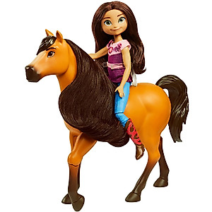 Mattel Spirit Untamed Nuzzle & Play Lucky Doll (7-in) & Spirit Horse (8-in), Movable Joints for Hugging Moment, Doll Clips on Horse, Great Gift for Ages 3 Years Old & Up