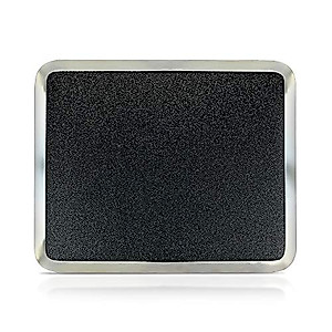 Vance 12 X 15 inch Black Built-in Surface Saver Tempered Glass Cutting Board with Stainless Steel Frame | Best Kitchen Chopping Board for Food Prep | BPA-Free | Non-Porous