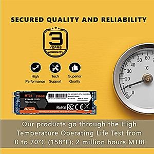 MMOMENT NVMe M.2 2280 PCIe Gen 3x4, Solid State Drive Internal SSD (256GB)