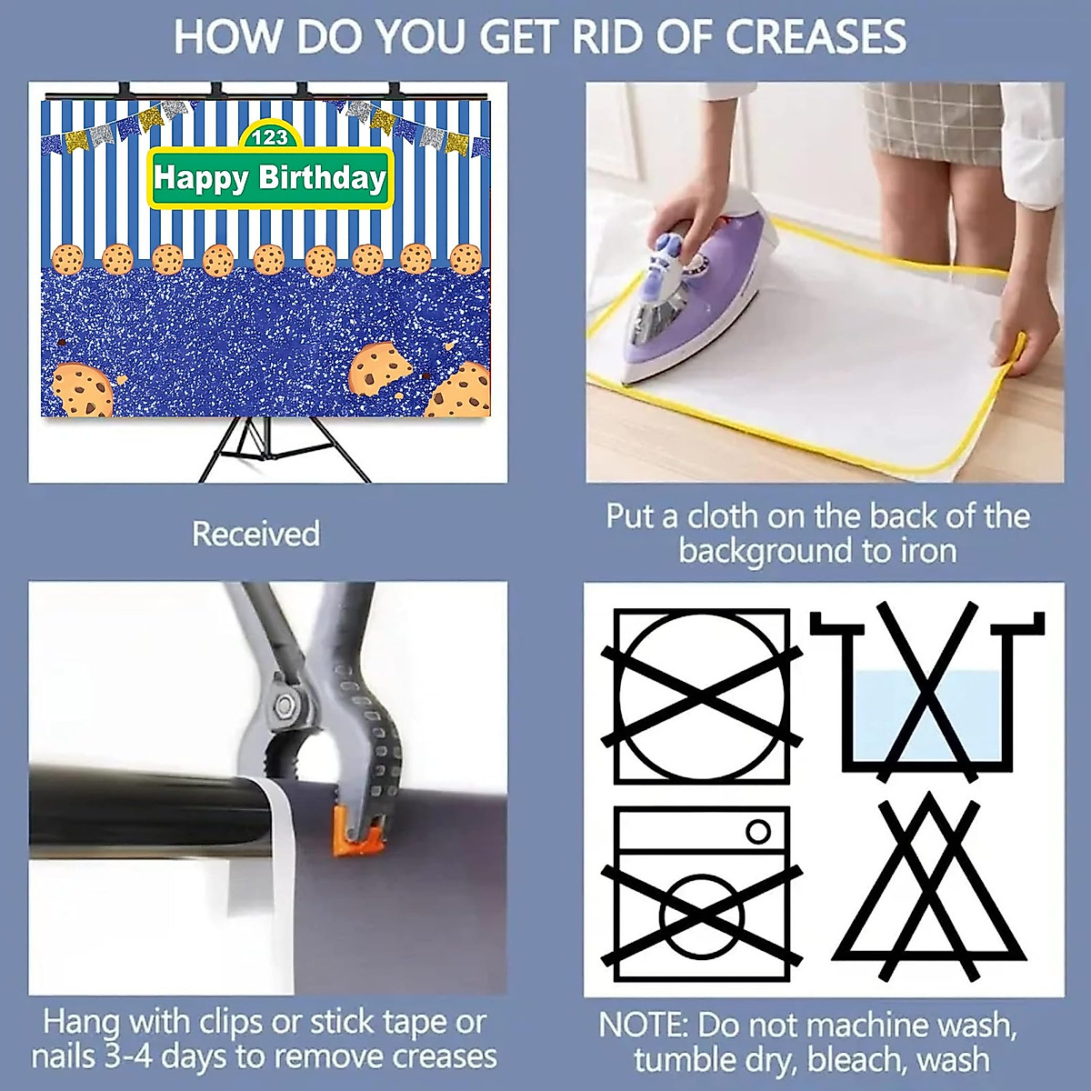 Children's Birthday Photography Backdrop Blue and White Stripes 123 Birthday Party Backdrop Banner Decoration Portrait Photography Props Photo Studio 7x5FT