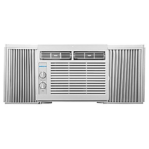 Emerson Quiet Kool 5,000 BTU 115V Window Air Conditioner & Dehumidifier with Mechanical Rotary Controls, AC Unit for Apartment, Dorm Room, Bathroom Small Rooms up to 150 Sq. Ft. in White