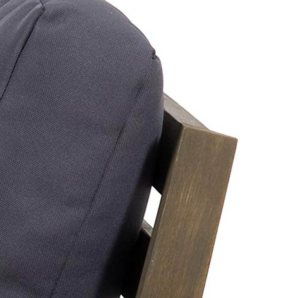 Christopher Knight Home Adrian Outdoor Acacia Wood Club Chairs with Water Resistant Cushions, Gray and Dark Gray