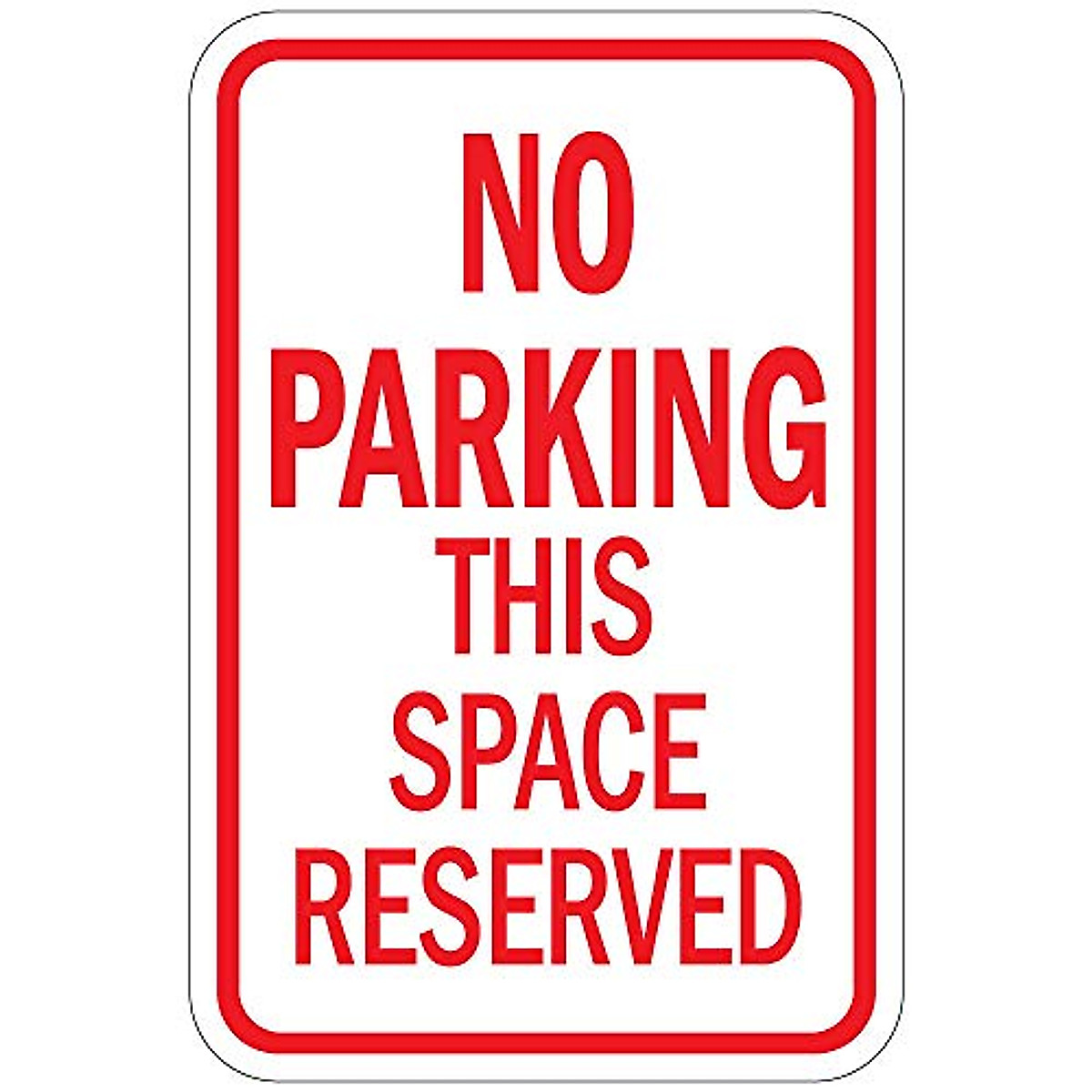 No Parking This Space Reserved Vinyl Sticker Decal 8"