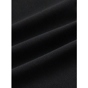 popvil Flare Pants for Women High Elastic Waisted Yoga Pants Color Block Causal Trousers Black X-Large