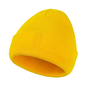 American Trends Winter Hats for Men Women Cuffed Beanies Hat Soft Plain Knit Hats Skull Caps