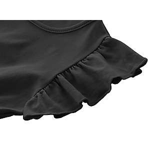 JNKLWPJS Girls Tutu Dress Toddler Ruffle Sleeve Princess Party Tulle Sundress Black 100CM