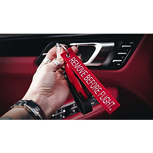 Apex Imports AIXEPA 3X Remove Before Flight Red/White Key Chain 5.5" x 1" Motorcycle ATV Car Truck Keychain