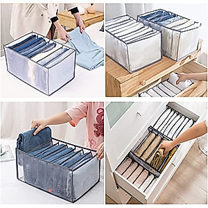 NEW 2 PCS Upgraded Clothes Organiser 40*30*25 Size Clothes Organiser Folding Wardrobe Organiser for Adult Jeans and Trousers