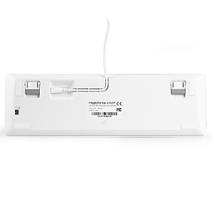 Qisan Happy Deals 10% Discount off Mechanical Keyboard Gaming Keyboard Blue Switch 68-Keys Mini Design (60%) Gaming Wired Keyboard White Silver Magicforce