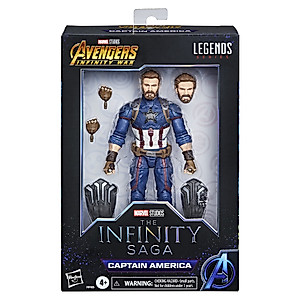 Marvel Hasbro Avengers Infinity Hasbro Legends Series, 15 cm Captain America Action Figure, Premium Design, Includes 5 Accessories, Multi-Colour, F01855L0