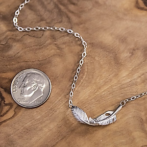 EFYTAL Nurse Gifts for Women, Sterling Silver or Gold Plated Feather Necklace, RN Gifts for Nurses, Gift for Practitioner, Graduation, School Nurse, Registered Nurse (14k Gold Plated)