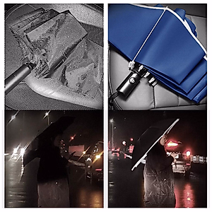 Jchen Inverted Umbrella Windproof Automatic Folding Umbrella, Auto Reverse Umbrella Portable Travel Umbrella Folding Umbrellas,Repel Windproof Travel Umbrella, Automatic Open Close (Blue)