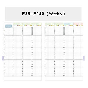 xingtingyu Undated Weekly Planner A5 A6 Time Management Weekly Monthly Schedule Book for Full Year Timeline Agenda Notebook Notepad Pink