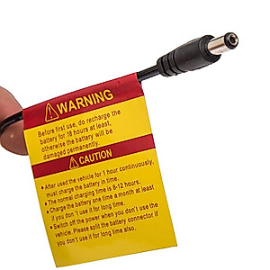 Weelye 6V Ride On Car Universal Charger, 6 Volt Battery Charger for Kids Electric Ride On Toys Battery Power Adapter