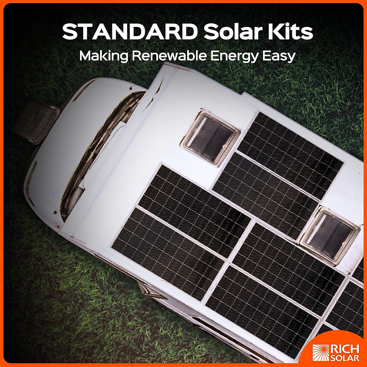 RICH SOLAR 400 Watt 12V Solar Kit Contains 2 high Efficiency 200W Monocrystalline Panels with 9 ...