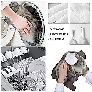 CirCleO Cotton Kitchen Towels 2 Pack, Koala Bear Australia Wild Animals Kitchen Dish Towels, Absorbent Dish Cloths/Bar Towels/Tea Towels/Hand Towels with Hanging Loop, Ultra Soft