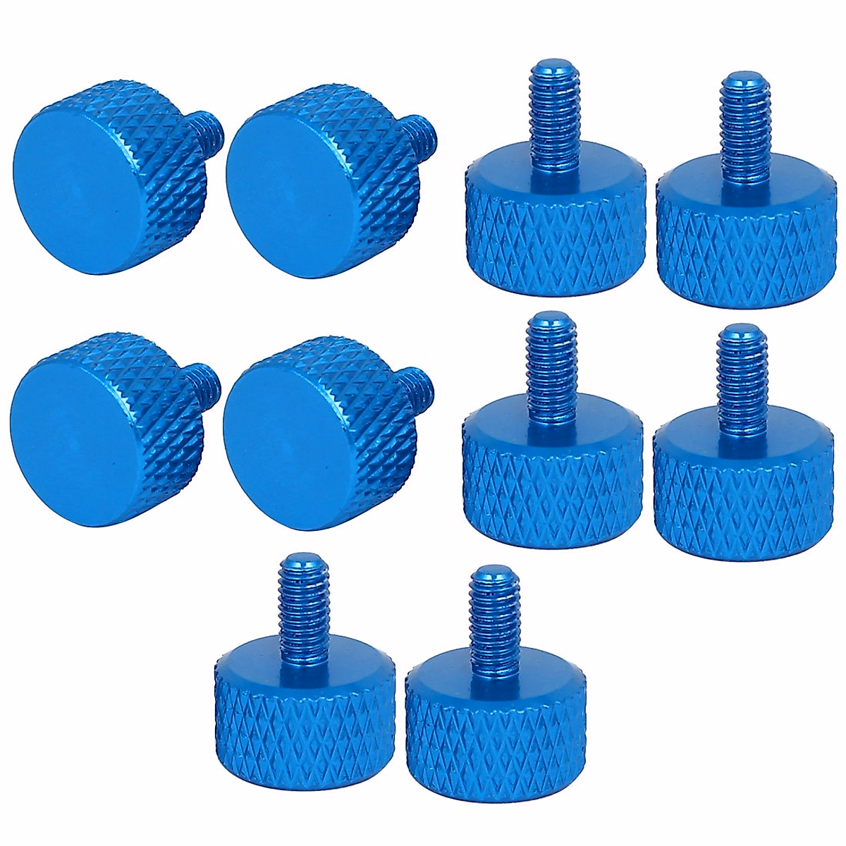 Aexit Computer PC Cleaning & Repair Graphics Card Knurled Thumb Screws Sky Blue Computer Screws M3x6mm 10pcs