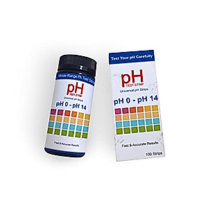 pH Test Strips, 200 Urinalysis and Saliva Testing Strips to Monitor Alkaline and Acid Levels in Body, Become More Alkaline & Get Healthier,PH 0 to 14 Reagent Strips