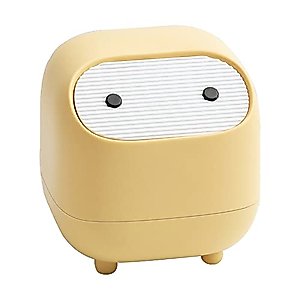 Tabletop Trash Can Mini Trash Can with Lid, Desktop Trash Can Small, Children's Room, Stylish, Cute, Interior, One Touch, Trash Can