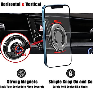 Mengfly Car Phone Holder Mount, for Toyota Corolla 2024 2023 2022 2021 2020, Air Vent Stand, Magsafe Magnetic Navigation Bracket, for Magsafe Case, iPhone 15 14 13 12 Pro Max Plus Mini, All Phones