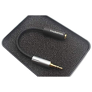 Youkamoo 3.5mm Male to 4.4mm Female 8 Core Silver Plated Headphone Earphone Audio Adapter Cable in Box 3.5mm Stereo to 4.4mm Balanced 4.4mm Female