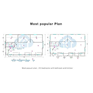 Generic 40x20ft Portable Prefabricated Tiny Home: Expandable Plastic Prefab House for Hotel, Booth, Office, and More - Complete with Restroom