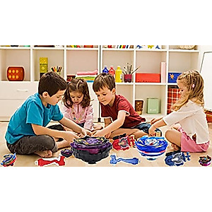 Left Right Sparking Launcher Lr Bey Burst Evolution Turbo Blade Master Battling Tops String Launcher Grip Booster B-187 Savior Valkyrie.Sh-7 God Bay Starter Set Gaming Spinning Toy Boys'Gifts