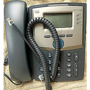 DIY-BizPhones 5-Pack of Gray 9' Ft Cisco Compatible Handset Receiver Cords IP Phone 7800 7900 8800 SPA Series 7841 7861 7940 7941 7942 7945 7960 7961 7962 8811 8841 8851 Charcoal Curly Coil Lot