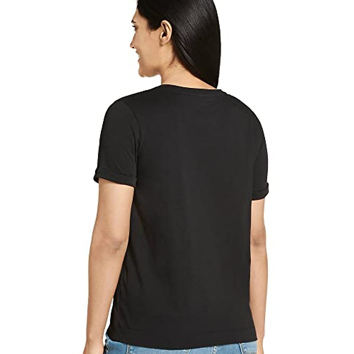 Jockey Women's Casualwear 100% Organic Cotton T-Shirt, Black, S