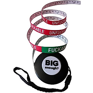 BIG ENOUGH Tape Measure - Fukable or Unfukable 80inch (205cm) Body Measuring Tape - Hilarious Gift Idea for Girls and Guys. Prank Your Friends - Funny Gifts for Birthday