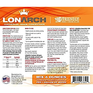 Lonarch Weed & Grass Killer (32 Ounce Concentrate) Eco-Friendly Solution - Safe for Pets, People, and Wildlife…