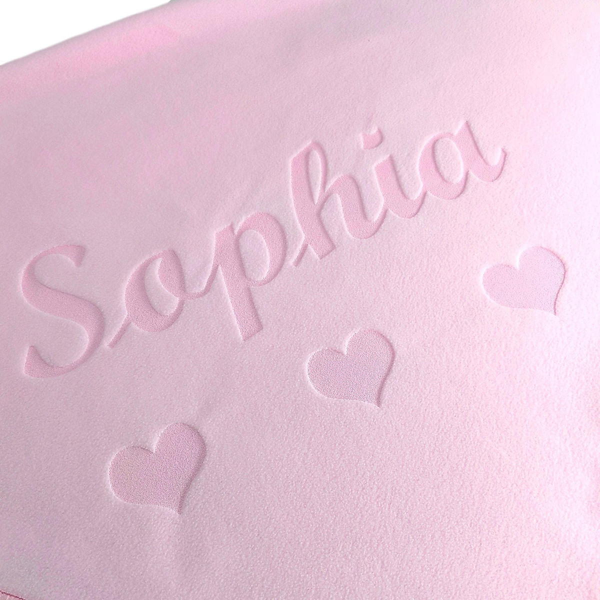 Custom Catch Personalized Baby Blanket for Girls - Pink - Newborn or Infant Gift with Name