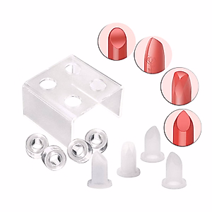 AKOAK 9 Pcs/Set Simple DIY Lipstick Mould,Creative and Lovely Various Shapes of Lipstick Making Mould for 12.1mm Lipstick Tube,Nail/Flower/Beak/Diamond