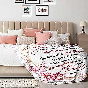 Bonus Sister Gifts from Sister, Bonus Sister Blanket Gifts for Sister in Law Sister in Law Birthday Gifts to My Bonus Sister Throw Blanket Birthday Gifts Ultra 60"x50"