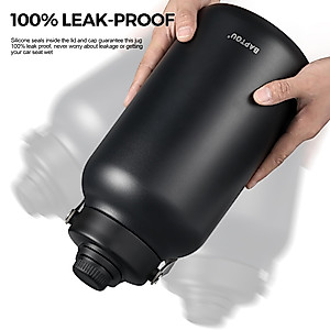 BAPTQU 1 Gallon Water Bottle Insulated, Triple Insulation Big 1 Gallon Water Jug 128 oz Insulated Water Bottle with Handle, Metal Large Insulated Water Jug One Gallon Stainless Steel Water Bottles