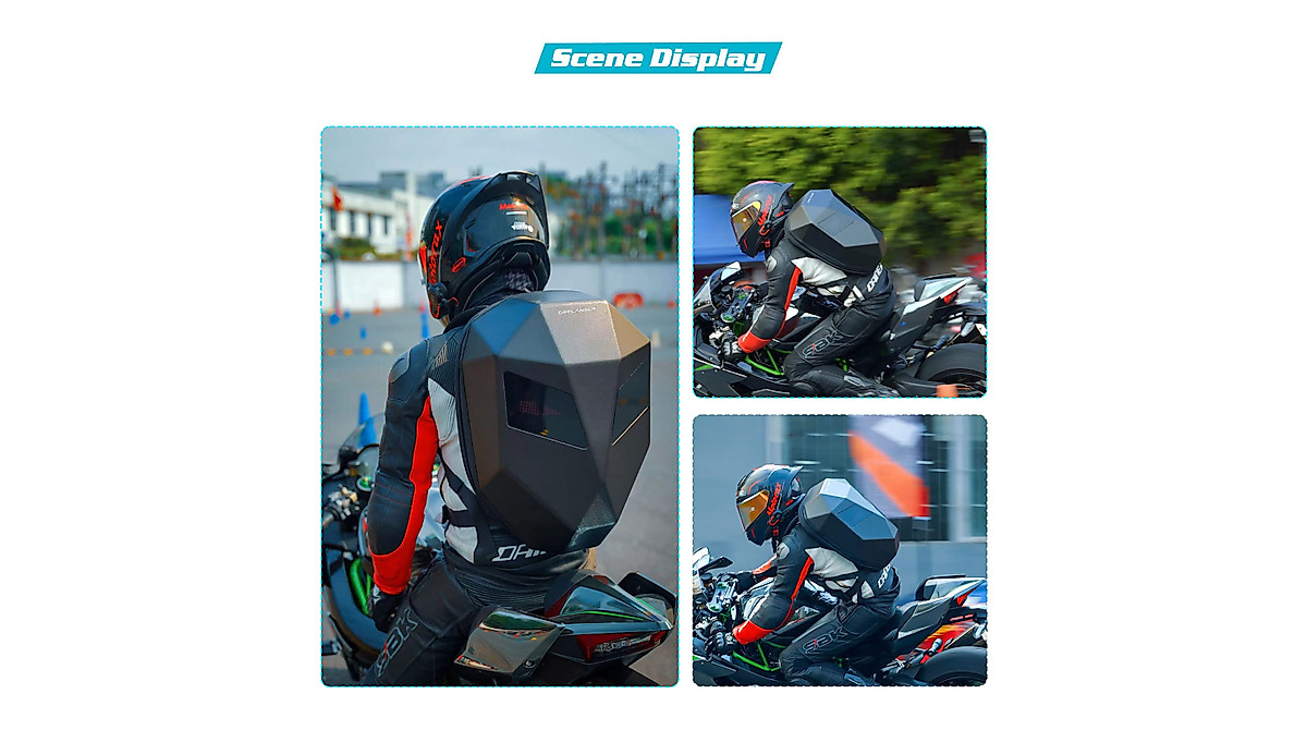 Crelander LED Motorcycle Backpack | Programmable & Expandable Laptop Bag