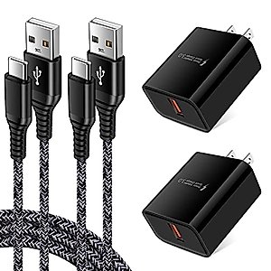 Adaptive Fast Charger Android Charger with 3ft USB Type C Cable Fast Charging for Samsung Galaxy A14 A13 5G A53 A52 A32 A12 A04S A03S S23 S22 S21 FE S20+ A11 A21 A10E Note 20 Ultra, Moto G Pure/Stylus