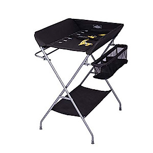 Kinsuite Baby Diaper Changing Tables - w/Storage Rack Portable Folding for Station Nursery Organizer and or Newborn Infant Black