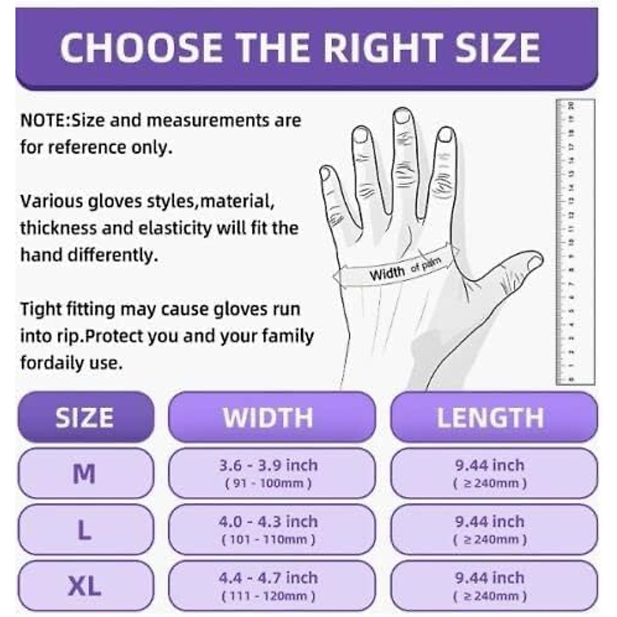 S&G Black Nitrile Gloves Heavy-Duty Latex & Powder Free - For Cleaning, Construction, Mechanic, Food Prep | 6 Mil - 1000 | Large