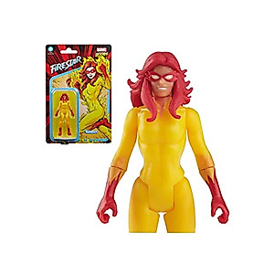 Marvel Legends Series 3.75-inch Retro 375 Collection Firestar Collectible Action Figure,Toys for Kids Ages 4 and Up