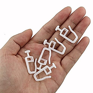 ZZLZX Curtain Track Glider Roller Hook 50PCS Curtain Gliders with 8.3 MM Head Folding Glider Curtain Rail Track Glider Hooks for Room Divider Ceiling Track