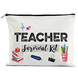 Teacher Appreciation Gifts Music Teacher Gifts Teacher survival kit Teacher Supplies for Classroom Best Teacher Gift Small Gift Bags Makeup Bag Teacher Bag for Women