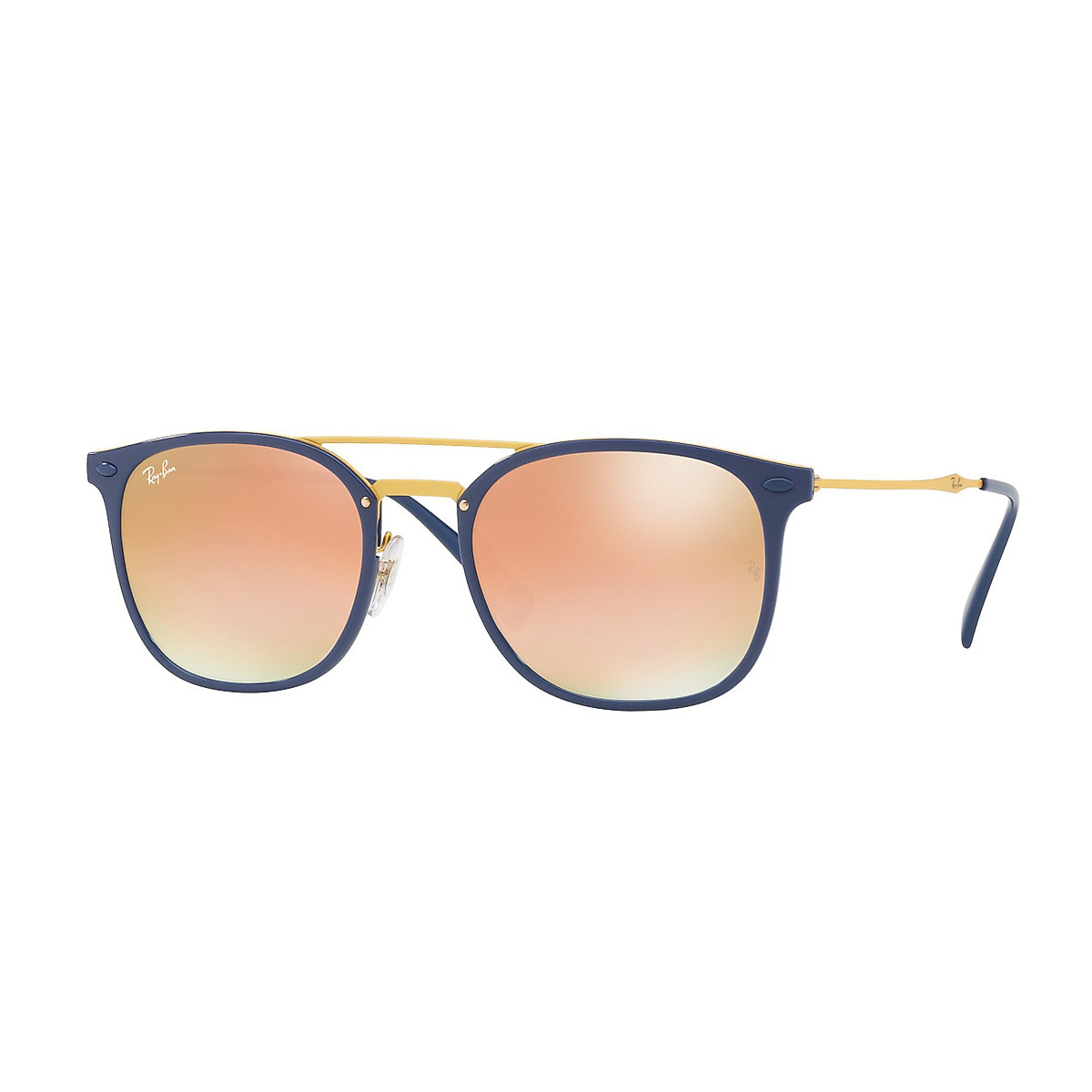 Ray-Ban Rb4286 Polarized Square Sunglasses, Blue/Green Gradient Brown Mirrored Pi, 55 mm