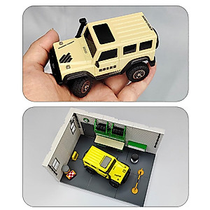 LDARC X43 Crawler RC Car 1:43 Full Scale Simulation RC Off-Road Vehicle 4WD Mini Climbing Toy with Remote Control (RTR Desert Yellow)