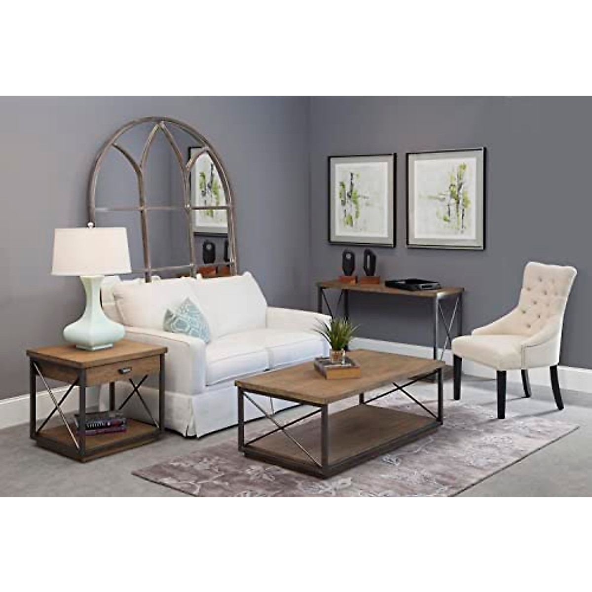 Basset Mirror Company Fortnum Wood II Dining Chair in Natural Fabric with Wood Frame