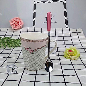 Goeielewe Mixing Spoons Set of 8, Stainless Steel Iced Teaspoons with Ceramic Handle 7.6-Inch Long Soup Tablespoons Espresso Coffee Spoons Candy-Colored, Mixed Color