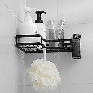 MJXKBB Corner Shower Caddy,2 Pack Rustproof Corner Organizer Shelves,No Drilling Stainless Steel Shower Organizer for Bathroom,Bathtub,Shower Pan,Bath Accessories Shower Caddies(Black)